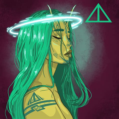 Alien Girl Sci Fi Art Print Etsy