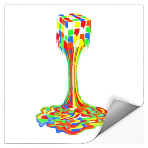 Awesome Graphic Melting Rubik Rubix Rubics Cube Sold By Chris Clark Sku 33452461 Printerval