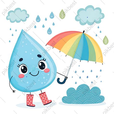 Cartoon Raindrop Free Vectors Cartoon Rain