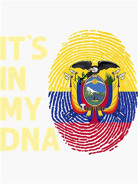 Pegatina Ecuador En Mi Adn Bandera Ecuatoriana Equipo Ecuador De