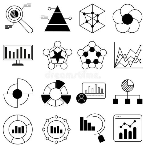 Financial Analytics Icon Vector Set Economy Illustration Sign Collection Analytics Symbol