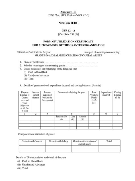 Utilization Certificate Guidelines Pdf Internal Control Audit
