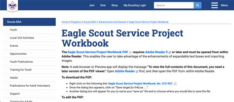 Eagle Scout Service Project Workbook No 512 927