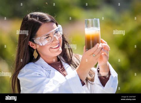 Soil Test Female Agricultural Scientist Conducting A Soil Test In A