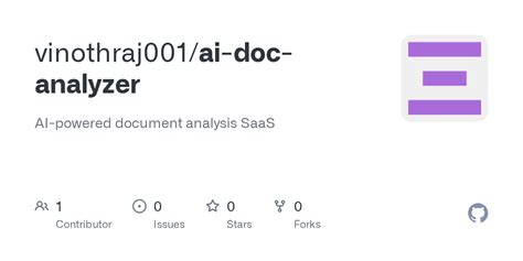 Github Vinothraj001ai Doc Analyzer Ai Powered Document Analysis