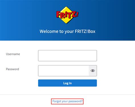 Forgot Password For The Fritzbox User Interface Fritzbox 4050