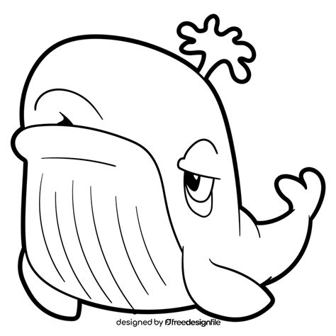 Whale Black And White Clip Art Cartoon Fin Whale Black And White