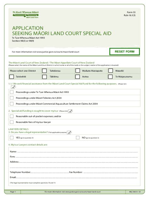 Fillable Online Mlc Form 53 Special Aid Pdf Fax Email Print Pdffiller