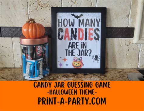 Candy Jar Guessing Game Halloween Candy How Many Candies Are In Ja
