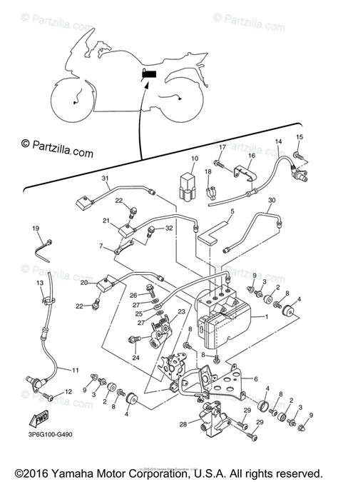 Yamaha Motorcycle 2013 Oem Parts Diagram For Electrical 3