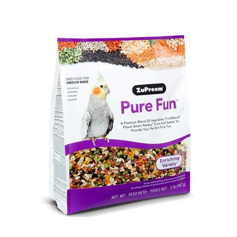Zupreem Pure Fun Bird Food For Medium Birds 2 Lb Variety Blend Of Vegetables Fruitblend