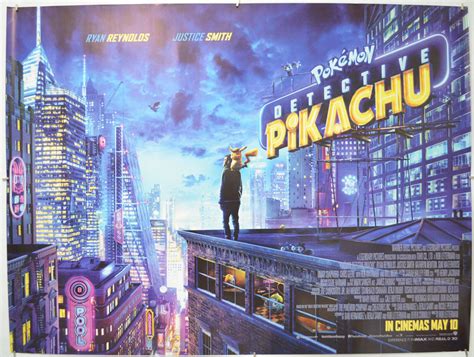 “pokemon Detective Pikachu” Original Quad Poster Film Poster Movie