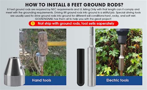 6ft Ground Rod Kit 12 Bonded Electrical Copper Grounding Rod With