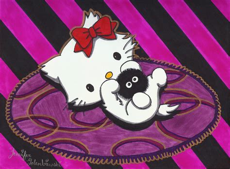 Hello Kitty With Soot Sprite By Jengolem On Deviantart