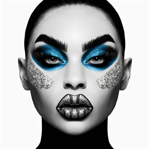 A Striking Futuristic Makeup Design Vector Image Premium Ai Generated
