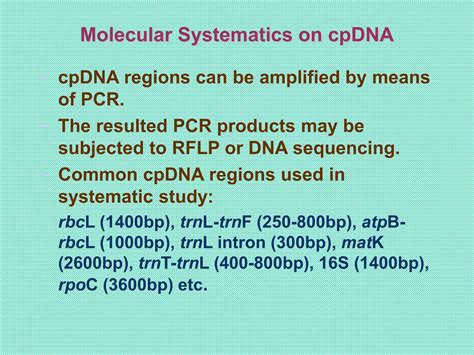 Chloroplat Dna Ppt