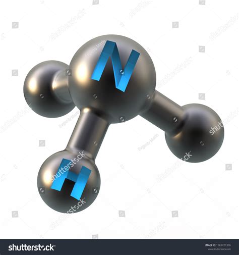 Dmodel Ammonia Molecule Isolated On White Stock Illustration Shutterstock
