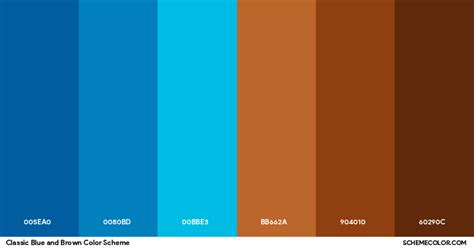 Blue And Brown Color Palate Mid Century Mod Color Scheme A Design