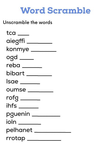 Word Scramble Unscramble Games Puzzle Word Games Instant