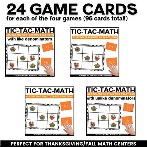 Thanksgiving Math Activities Grade 5 Middle School Packet 5th Grade Games