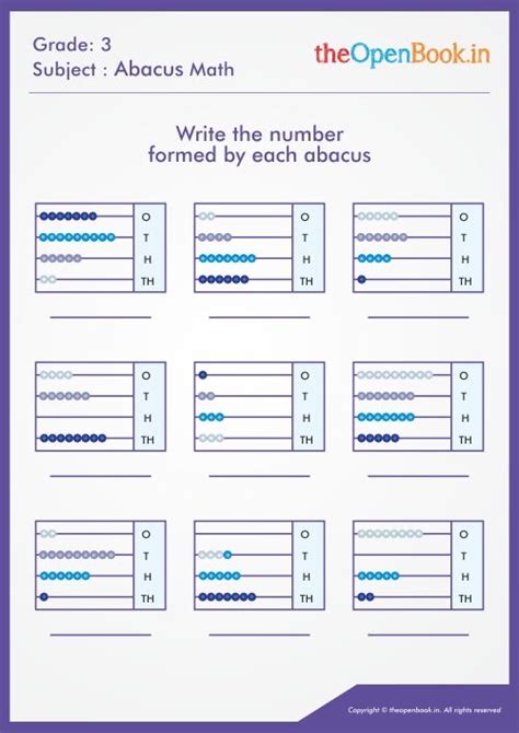 Abacus Math Worksheet Adding Numbers Practice