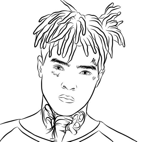 Xxxtentacion Sheets Coloring Pages Sketch Coloring Page