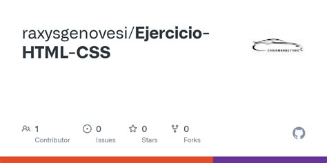 Github Raxysgenovesiejercicio Html Css