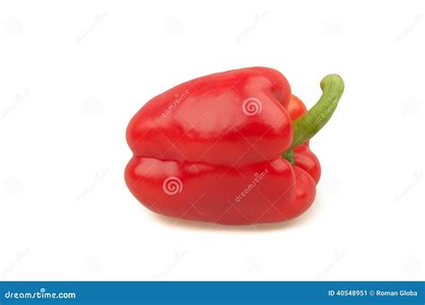Red Pepper Single Stock Image Image Of Stern Bulgarian 40548951
