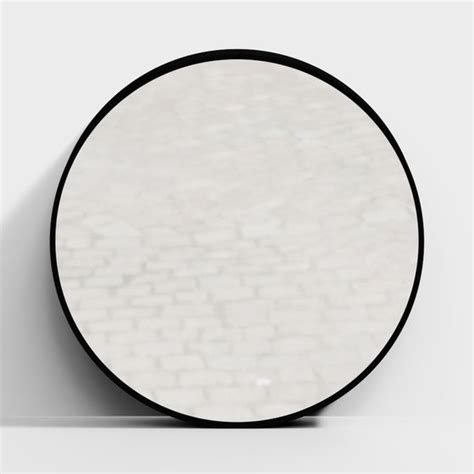 Unique Low Poly Round Mirror 3d Model