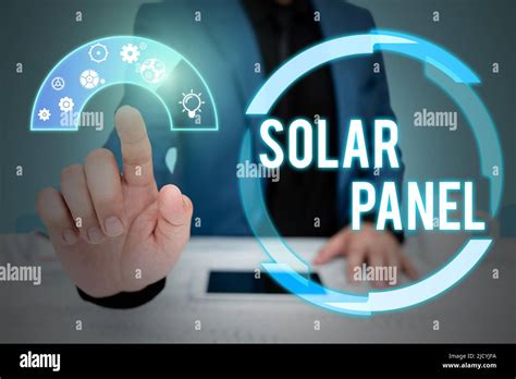 Conceptual Caption Solar Panel Business Overview Designed To Absorb Suns Rays Source Of Energy