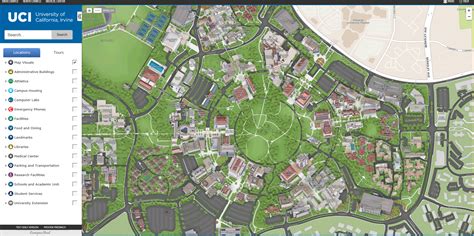 Uci Map Campus Printable Map