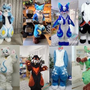 Fursuit Full Body Customization Furry Five Finger Paws Head Tail