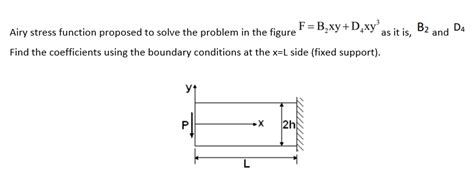 Solved Airy Stress Function Proposed To Solve The Problem In
