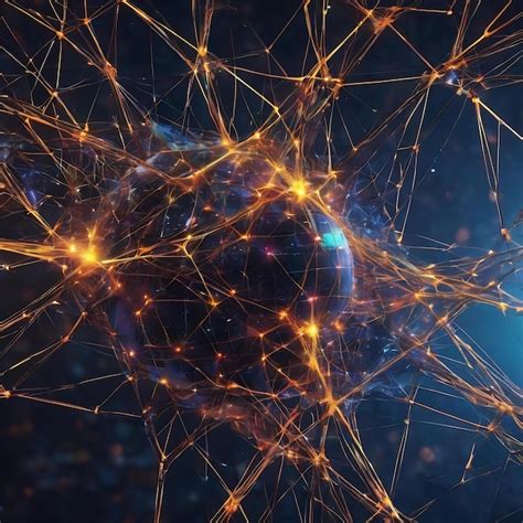 Premium Photo Global Network Connections Abstract Neural Networks In Cyberspace Futuristic