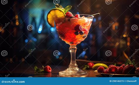 A Dream Cocktail Stock Image Image Of Lemon Glass 298146273