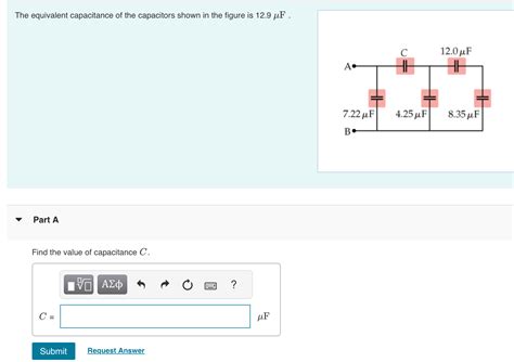 Solved The Equivalent Capacitance Of The Capacitors Shown In Chegg