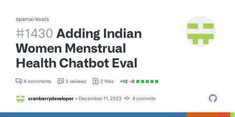 adding indian women menstrual health chatbot eval by cranberrydeveloper