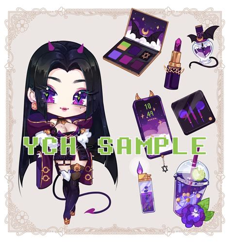 Reference Chibi Base Ych Template Accessories Profile Etsy