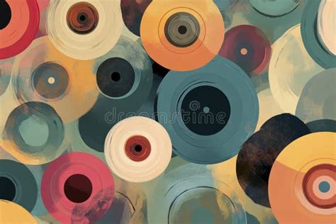 Illustration Of A Collection Of Abstract Circular Patterns In Various Sizes And Colors