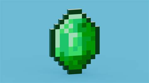 Minecraft Emerald 3d 모델 Turbosquid 1973547