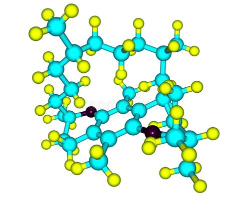 Tocopherol Vitamin E Molecular Structure On White Background Stock