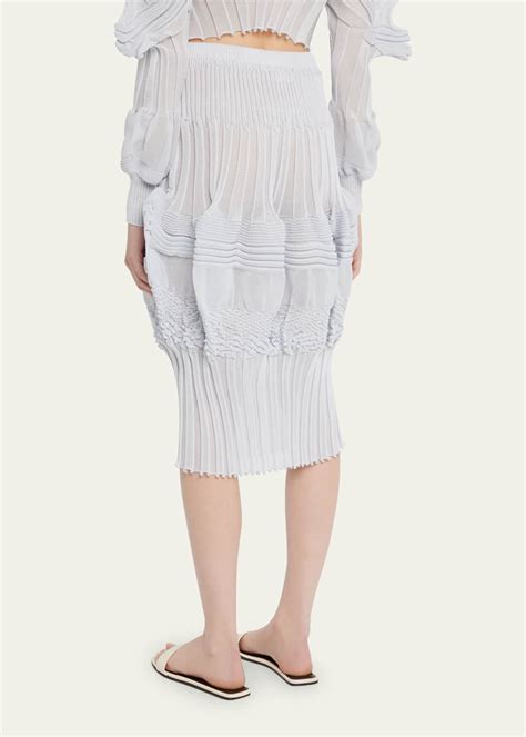 Issey Miyake Assemblage Pleated Knit Balloon Skirt Bergdorf Goodman