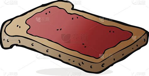 吐司上的卡通果酱