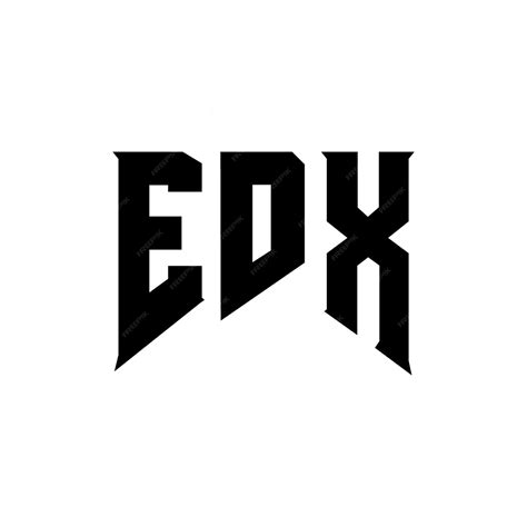 Edx буквенный дизайн логотипа для технологической компании Edx логотип