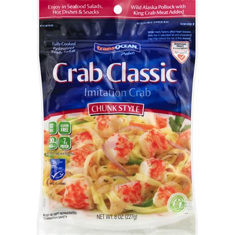 Transocean Imitation Crab Crab Classic Chunk Style 8 Oz Instacart