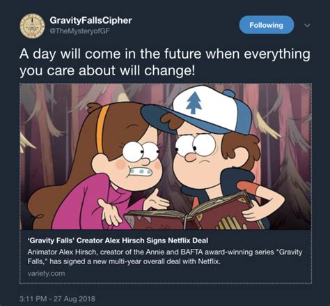 ‘gravity Falls Creator Alex Hirsch Signs Netflix Deal Lukifuge Tumblr