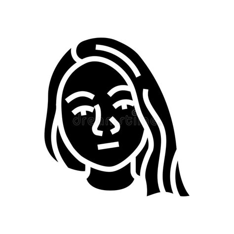 Indifference Woman Expression Glyph Icon Vector Illustration Stock