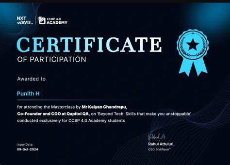 punith h on linkedin certificateachieved nxtwave podcastjourney skillsbeyondtech…