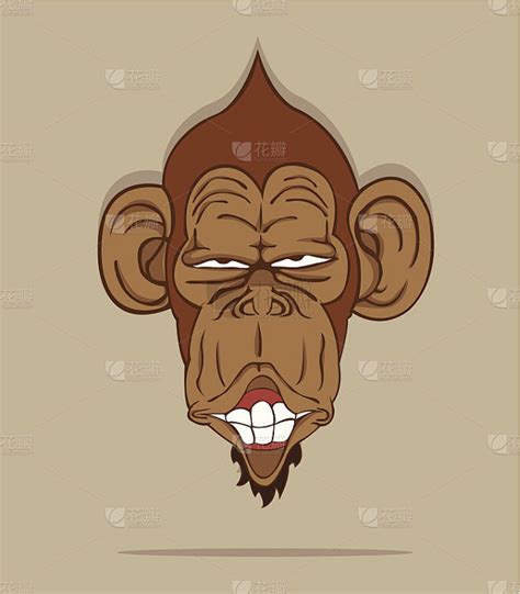 卡通猴头插图