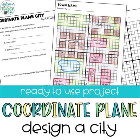 Coordinate Plane City Project By Welcome To Teacher Life Tpt
